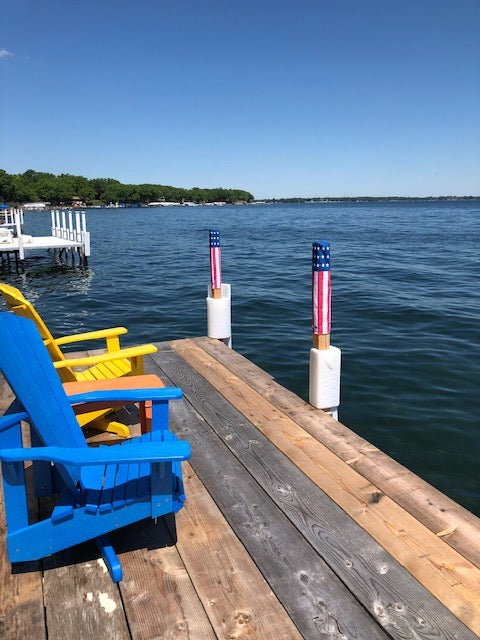 American USA Flag Square Sleeve Post Covers for Your Dock – PIER GEAR